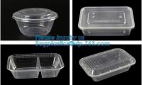 China OEM Custom 2100ml PP 4 Compartment Disposable Plastic Food Container with Lid for sale