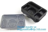 China 800ml 3 Compartment Plastic Food Storage Lunch Box Microwave Freezer Safe Disposable PP Bento Container for sale