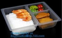 China Transparent PP Bento Box 800ml Disposable 2 Compartment Food Container with Lid for sale