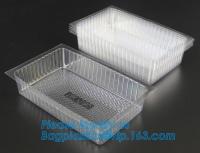 China Disposable Custom PET Blister Food Packaging Tray 800ml Cookie Biscuit Container with Lid for sale