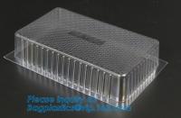 China Disposable Custom PET Blister Food Packaging Tray 800ml Cookie Biscuit Container with Lid for sale