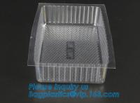 China Disposable Custom PET Blister Food Packaging Tray 800ml Cookie Biscuit Container with Lid for sale