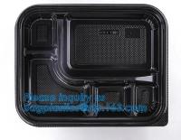 China clear blister clamshell plastic raspberry containers,lunch box 4 compartment PP Blister pack Food Containers Disposable for sale