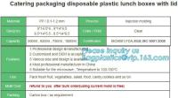 China clear blister clamshell plastic raspberry containers,lunch box 4 compartment PP Blister pack Food Containers Disposable for sale