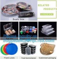 China 800ml Transparent PP Plastic Food Storage Container 2 Compartment Bento Lunch Box with Lid for sale