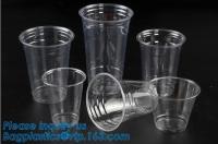 China Wholesale Custom Plastic Cups 5oz to 24oz PET PP Cold Drink Cups with Lids and Straws for sale