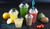 China Food Grade 12oz 375ml PET Plastic Cup with Lid for Cold Drinks Juice Transparent Disposable for sale