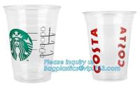 China PP Plastic Disposable Cup 5oz to 24oz Clear Reusable Cold Drink Cups with Lids BPA Free for sale