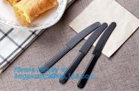 China 6 Inch PS Disposable Plastic Cutlery Set 48 Pieces Pink Forks Knives Spoons for Restaurant Kitchen for sale