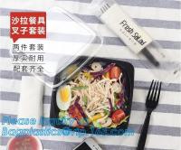 China FDA Aviation Heavyweight Disposable Clear Plastic Cutlery Set 16.5cm Fork Knife Spoon with Napkin 7in1 for sale