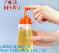 China Food Grade LDPE Soft Squeeze Sauce Bottle 16oz for Ketchup Tomato Sauce Plastic Bottles for sale