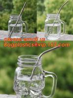 China Bulk 6mm x 215mm Food Grade 304 Stainless Steel Drinking Straws Bent and Straight for sale