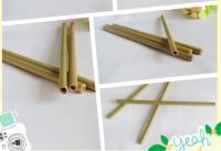 China Custom Logo 100 Natural Bamboo Straw with Brush 215 mm 6 mm Eco Friendly Reusable Drinking Straws for sale