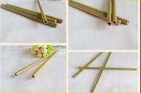 China Custom Logo 100 Natural Bamboo Straw with Brush 215 mm 6 mm Eco Friendly Reusable Drinking Straws for sale
