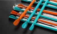 China wholesale biodegradable 100% PLA drinking straw with spoon,eco friendly biodegradable PLA plastic drinking straw package for sale