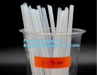 China PLA Biodegradable Drinking Straws 215mm x 6mm Eco Friendly Disposable Cornstarch Straws for sale