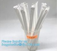 China Biodegradable and compostable food grade PLA plastic drinking straw, individual pack,Eco-friendly biodegradable plastic for sale
