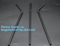 China Eco-friendly biodegradable plastic drinking PLA straw PLA biodegradable disposable heat resistance drinking straw bageas for sale