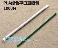 China Biodegradable PLA Drinking Straws 6mm x 215mm Eco Friendly Compostable Flexible Straws Wholesale for sale