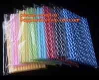 China Biodegradable Polka Dot Paper Straws 197mm x 6mm Individually Wrapped Custom Eco Friendly Drinking Straws for sale