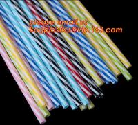 China Biodegradable Polka Dot Paper Straws 197mm x 6mm Individually Wrapped Custom Eco Friendly Drinking Straws for sale