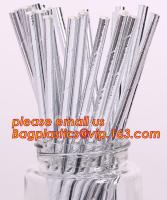 China Biodegradable PLA Paper Straws 197mm x 6mm Eco Friendly Disposable Drinking Straws for Restaurants Parties for sale