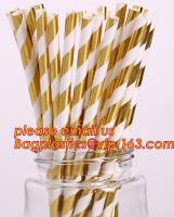 China Biodegradable PLA Paper Straws 197mm x 6mm Eco Friendly Disposable Drinking Straws for Restaurants Parties for sale