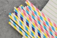 China Biodegradable Paper Straws 6mm x 197mm Customizable Eco Friendly Drinking Straws for sale