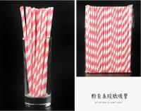 China Food Grade Natural White Disposable Paper Straw 197mm x 6mm Eco Friendly Biodegradable for sale