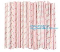 China Wholesale Biodegradable Paper Straws 197mm x 6mm Food Grade Disposable Drinking Straws for sale