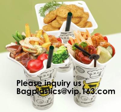 China 300ml PET Snack Tray for 95mm Cups Disposable Injection Molded Cup Holder Food Grade for sale