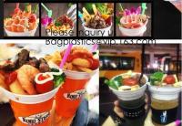 China 300ml PET Snack Tray for 95mm Cups Disposable Injection Molded Cup Holder Food Grade for sale