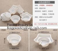 China Disposable 330ml PS Plastic Snack Plate with Cup Holder Flower Shaped Cinema Tray for sale