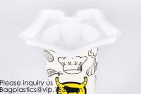 China Disposable 330ml PS Plastic Snack Plate with Cup Holder Flower Shaped Cinema Tray for sale