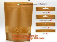 China Custom Biodegradable Kraft Paper Bag with Zipper Eight Side Sealed 100g 250g 500g 1kg Food Grade Eco Friendly for sale