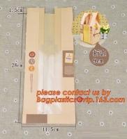 China Custom Food Grade Kraft Paper Bags with Clear Window 50gsm 120gsm Block Bottom Tin Tie for sale