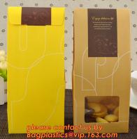 China Custom Printed Kraft Paper Bread Bags 40-150gsm Food Grade Greaseproof Sandwich Bags for sale