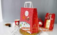 China Customized Kraft Paper Bread Bag with Window Handle 100gsm 300gsm Reusable Brown Shopping Bag for sale