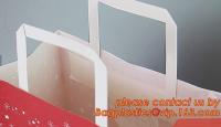 China Customized Kraft Paper Bread Bag with Window Handle 100gsm 300gsm Reusable Brown Shopping Bag for sale