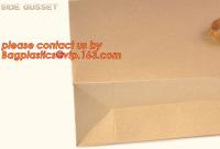 China Custom Logo Greaseproof Burger Bread Paper Bag 28x30cm Food Grade PE Coated Kraft Paper for sale