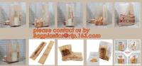 China Custom Kraft Paper Bread Bags 28x30cm Food Grade Greaseproof Snack Packaging for sale