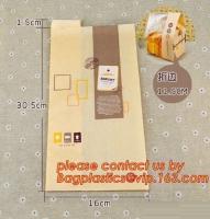 China Custom Coated Kraft Paper Bread Bag with Clear Window 28x30cm Food Grade PE Coated for sale