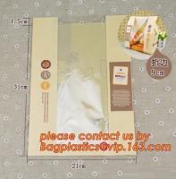 China Custom Coated Kraft Paper Bread Bag with Clear Window 28x30cm Food Grade PE Coated for sale