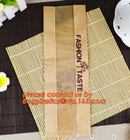 China Eco Friendly Kraft Paper Bread Packaging Bag 50gsm Custom Size 125x240x70mm for sale