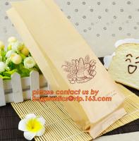 China Eco Friendly Kraft Paper Bread Packaging Bag 50gsm Custom Size 125x240x70mm for sale
