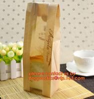 China Eco Friendly Kraft Paper Bread Packaging Bag 50gsm Custom Size 125x240x70mm for sale
