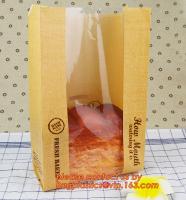 China Eco Friendly Recycled Brown Kraft Bread Packaging Paper Bag 50gsm Custom Size for sale