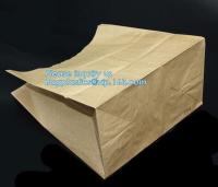 China Custom Printed Clear Window Bread Plastic Bag 50gsm Kraft Paper Eco Friendly Food Grade 125x240x70mm for sale