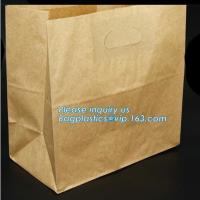 China Custom Printed Clear Window Bread Plastic Bag 50gsm Kraft Paper Eco Friendly Food Grade 125x240x70mm for sale