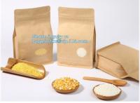 China Custom Kraft Paper Bread Packaging Bags 50gsm Food Grade Eco Friendly Greaseproof with Logo for sale